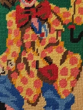 Margot De Paris | Wall Decor | Vintage Finished Needlepoint Circus ...